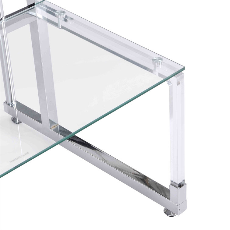 Ivy Bronx Doristene 238 Tall Glass End Table Wayfair